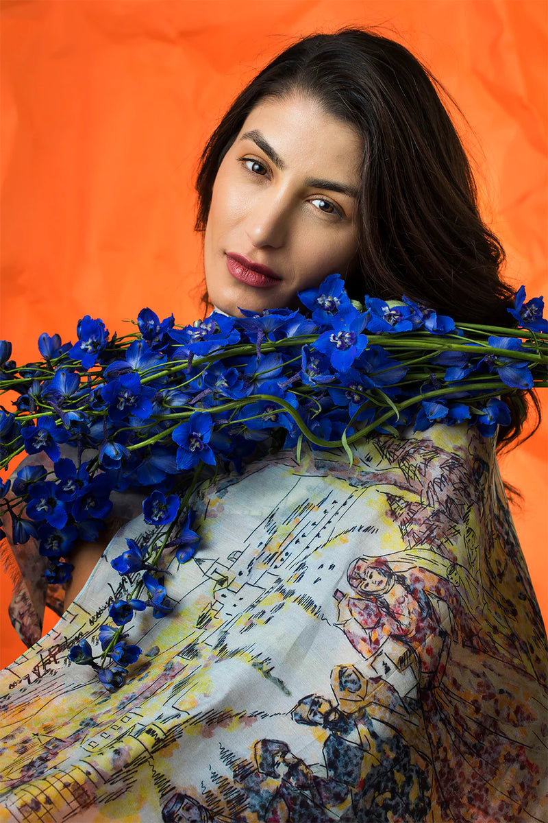Anoush Opera's Eternal Embrace: The Anoush Cotton Silk Scarf – Anet's ...